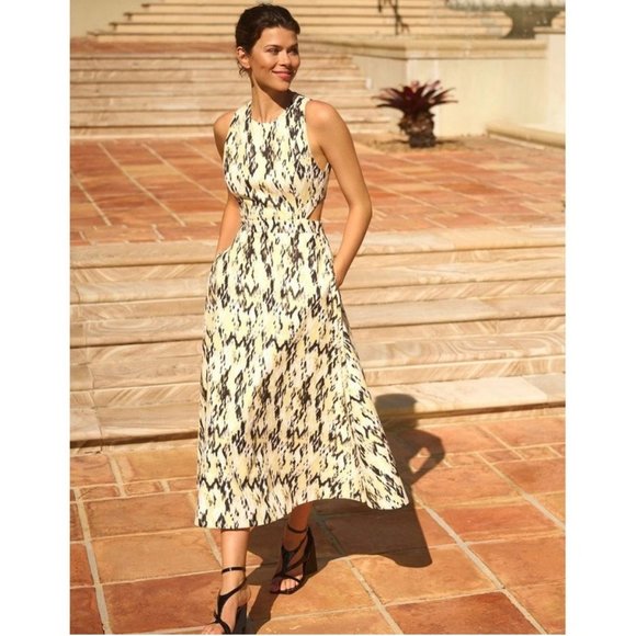 Mossman | Dresses | Mossman Revolve Abstract Print Cutout Back ...